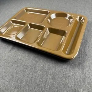 Unbranded | Dining | Vintage Brown Plastic 6 Compartment Cafeteria Mess ...
